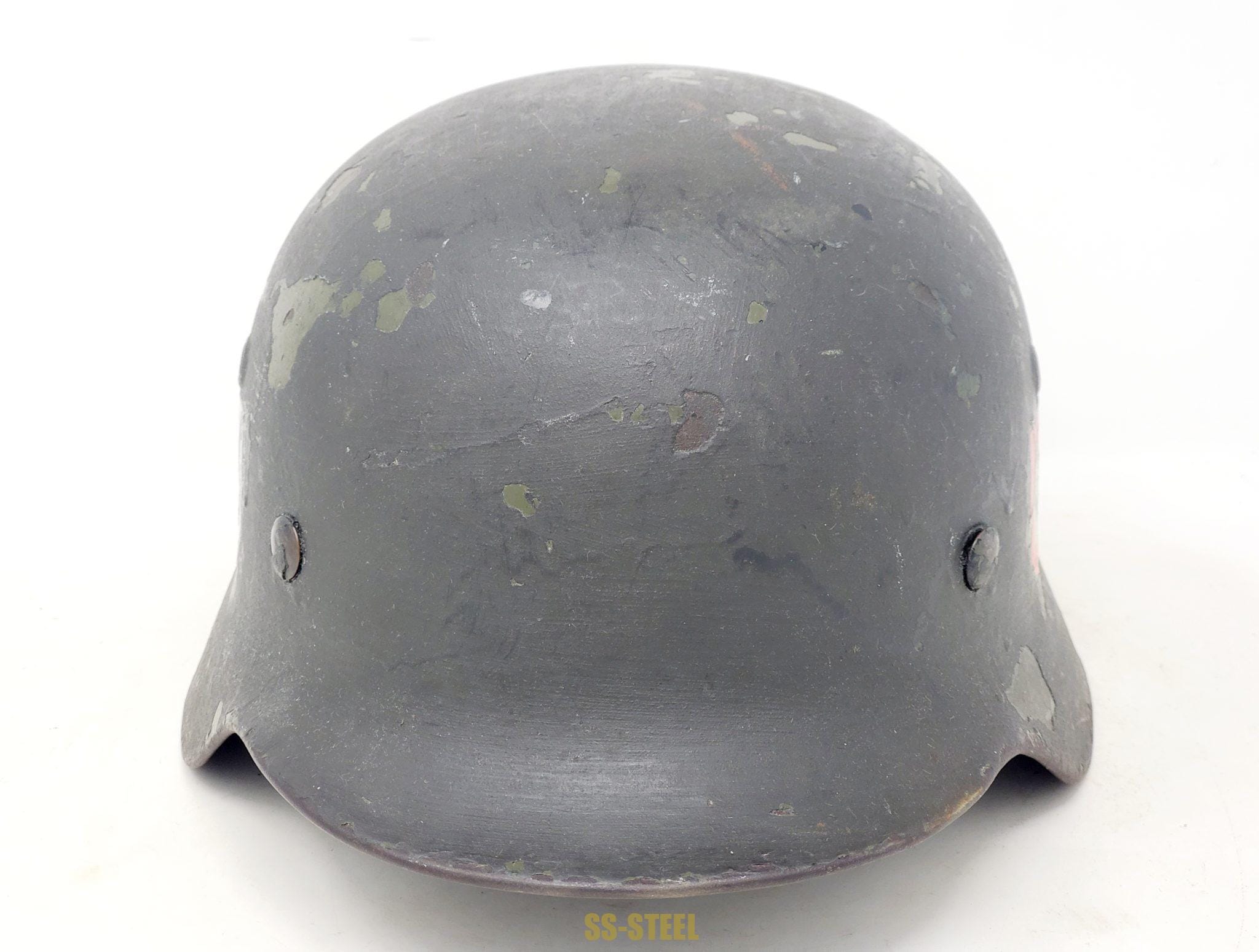 Stunning, Service Used Waffen-SS M35 Helmet – SS-Steel