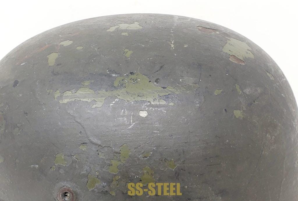 Stunning, Service Used Waffen-SS M35 Helmet – SS-Steel