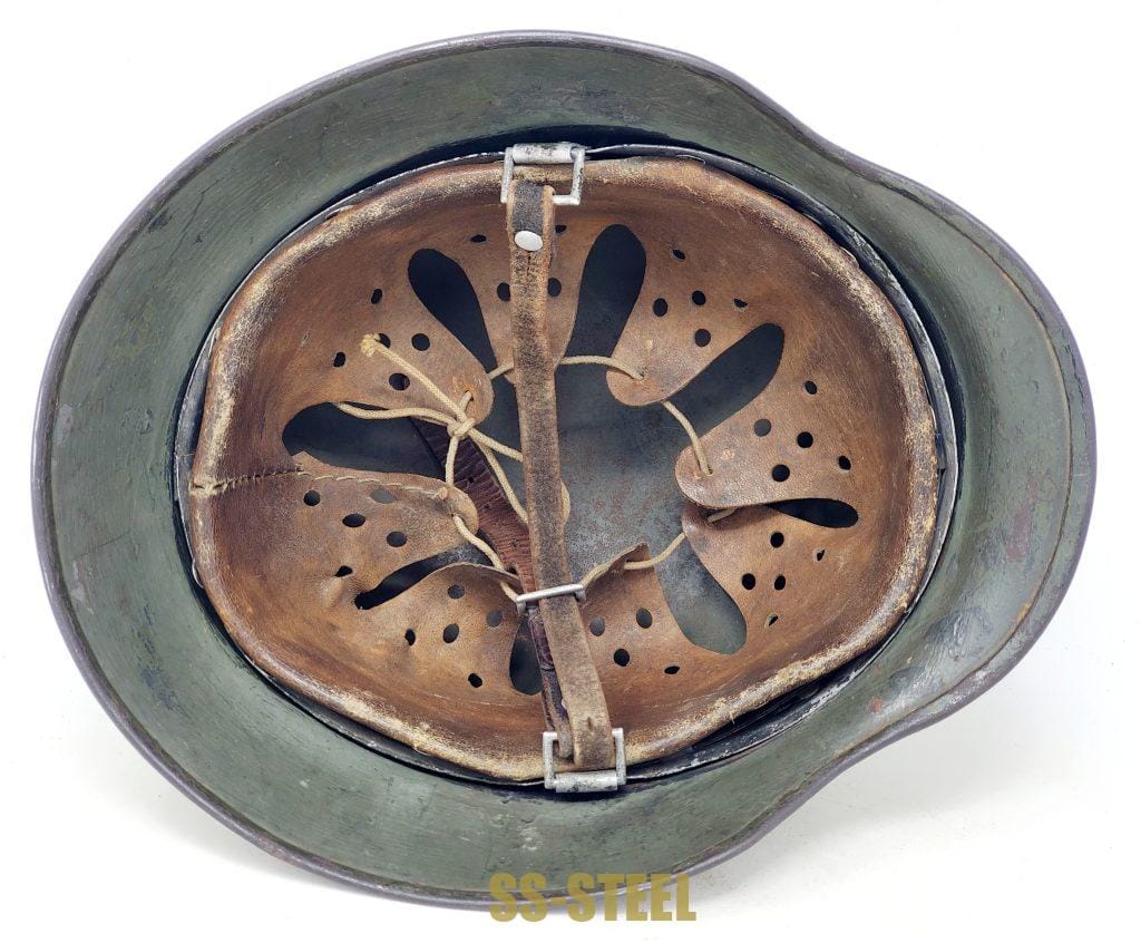 Stunning, Service Used Waffen-SS M35 Helmet – SS-Steel