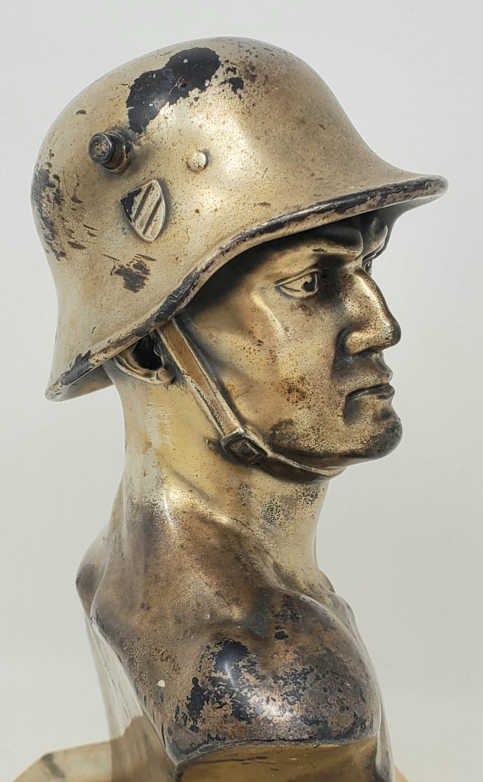 Fine Third Reich Soldier Bronze Bust – SS-Steel